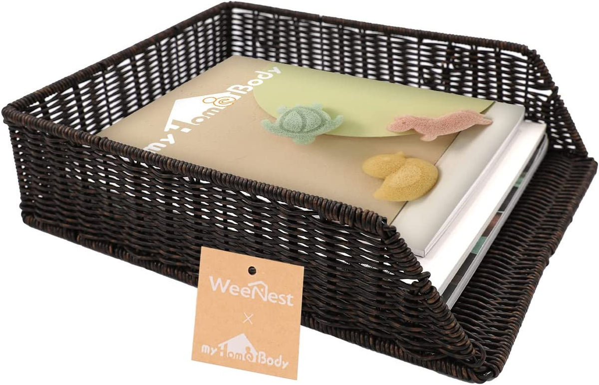 Wicker Paper Organizer