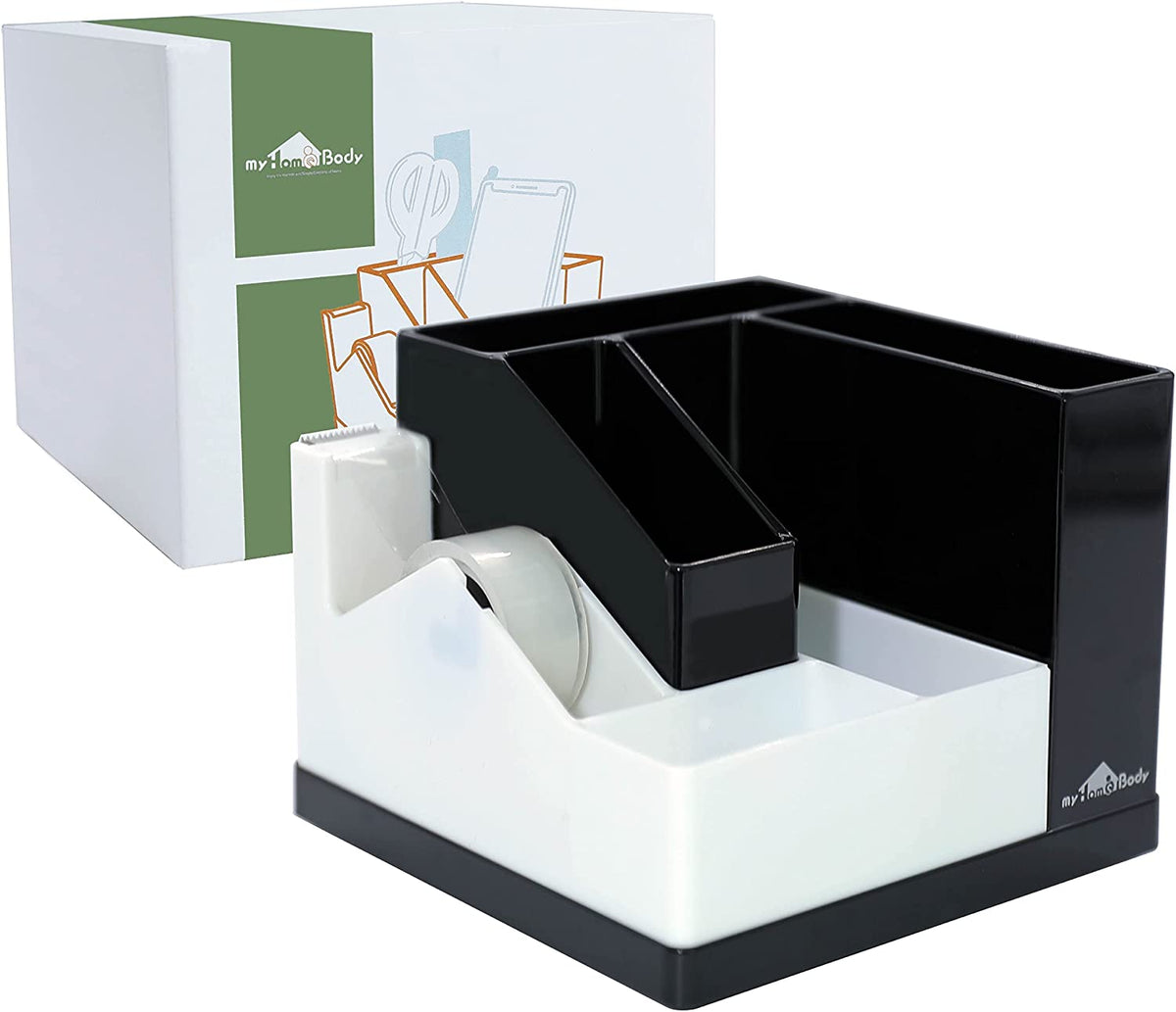 Rotating Desk Organizer with Tape Dispenser