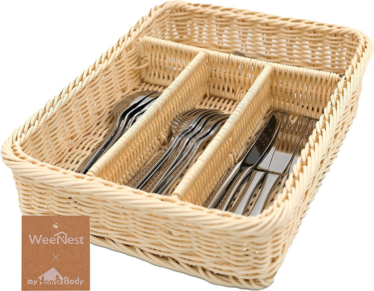 Rectangle Wicker Utensil Holder
